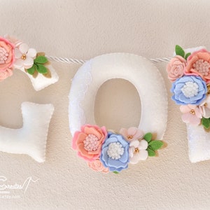 Floral Nursery Decor, Custom Baby Name Garland - Etsy