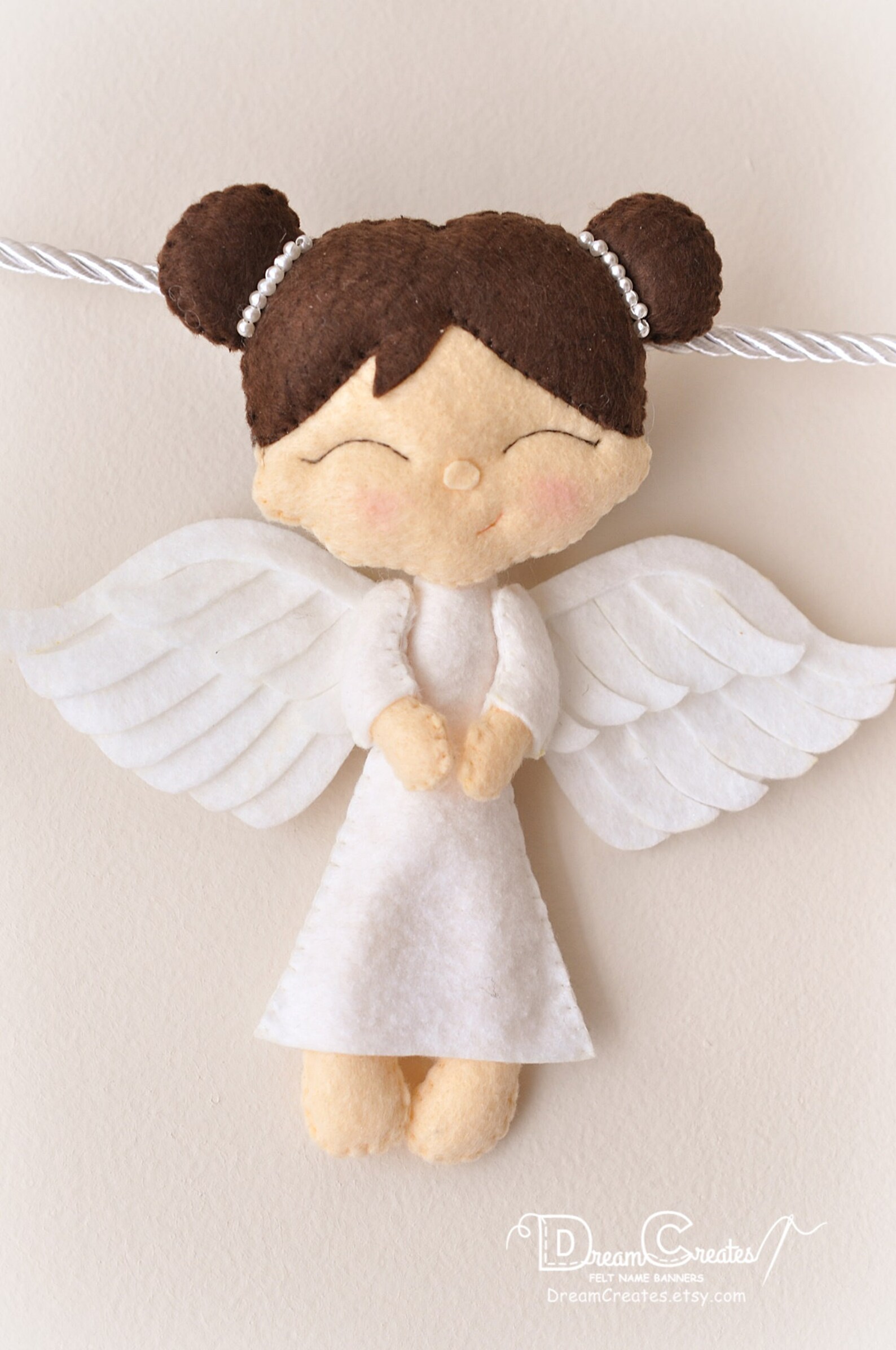 Baby Name Sign Angel Nursery Decor Felt Name Banner Baby | Etsy