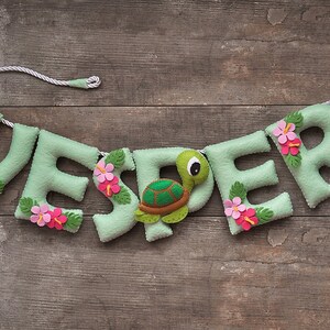 Felt Name Banner, Sea Turtle Nursery Decor, Hawaii Nursery Decor ...