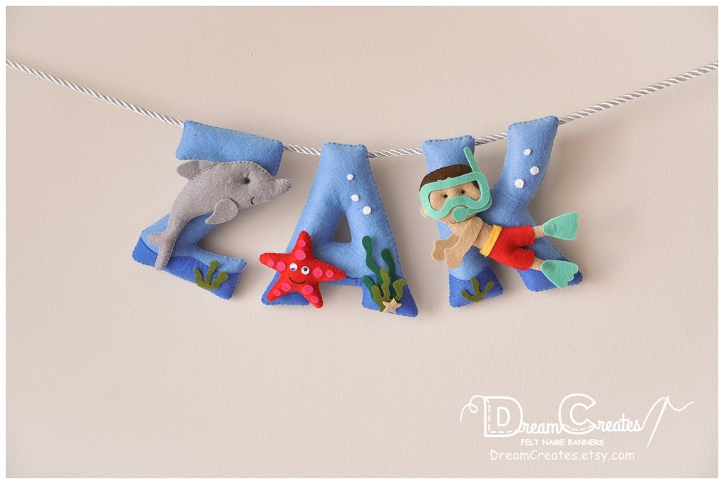 Felt Name Banner Nursery Decor Personalized Gift Felt | Etsy