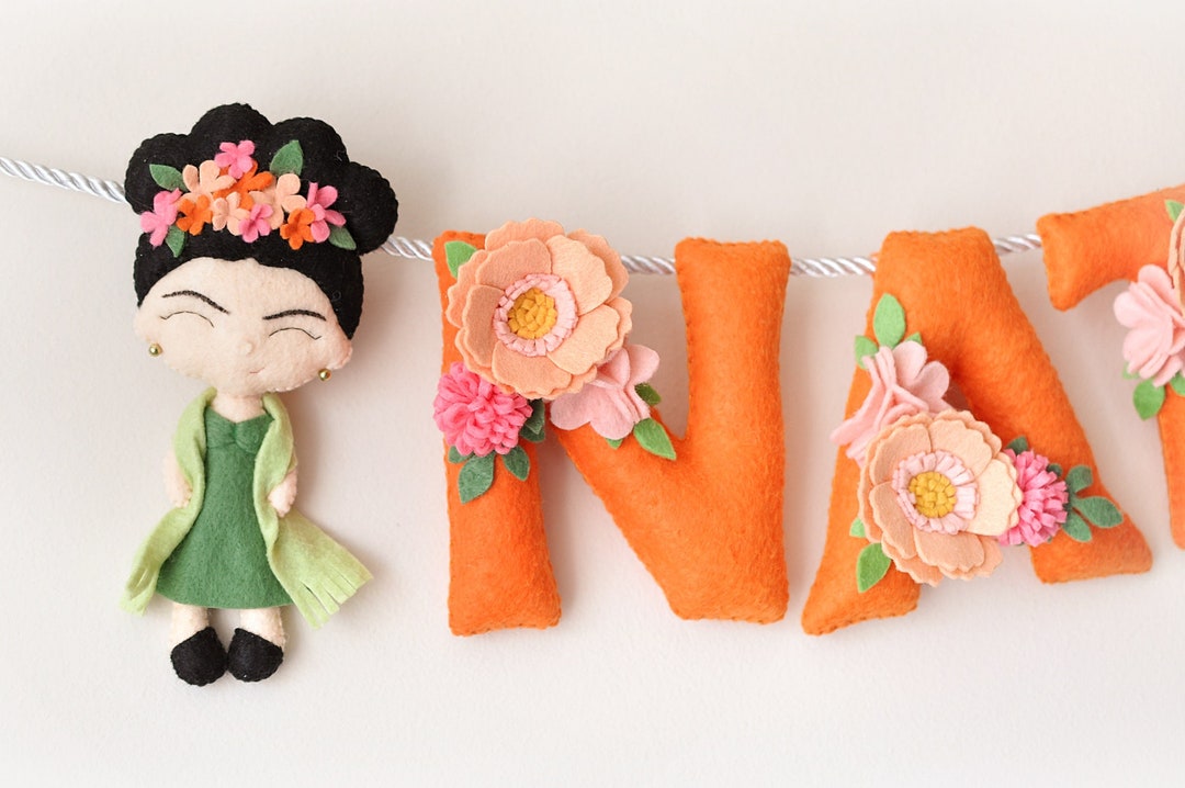 Nanny Nursery Decor, Baby Name Sign, Nursery Wall Art, Felt Name Banner ...