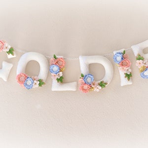 Floral Nursery Decor, Custom Baby Name Garland - Etsy