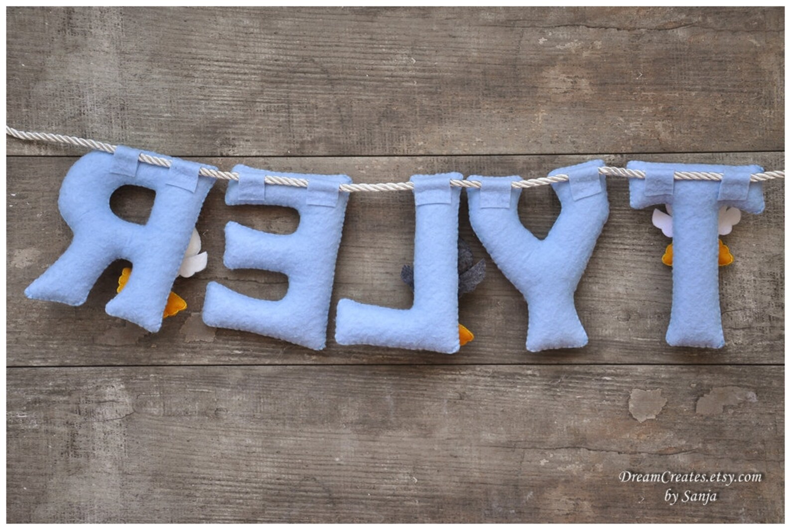 Felt Name Banner: Duckling Nursery Decor, Personalized Garland - Etsy
