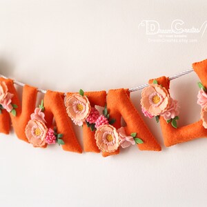 Nanny Nursery Decor, Baby Name Sign, Nursery Wall Art, Felt Name Banner ...