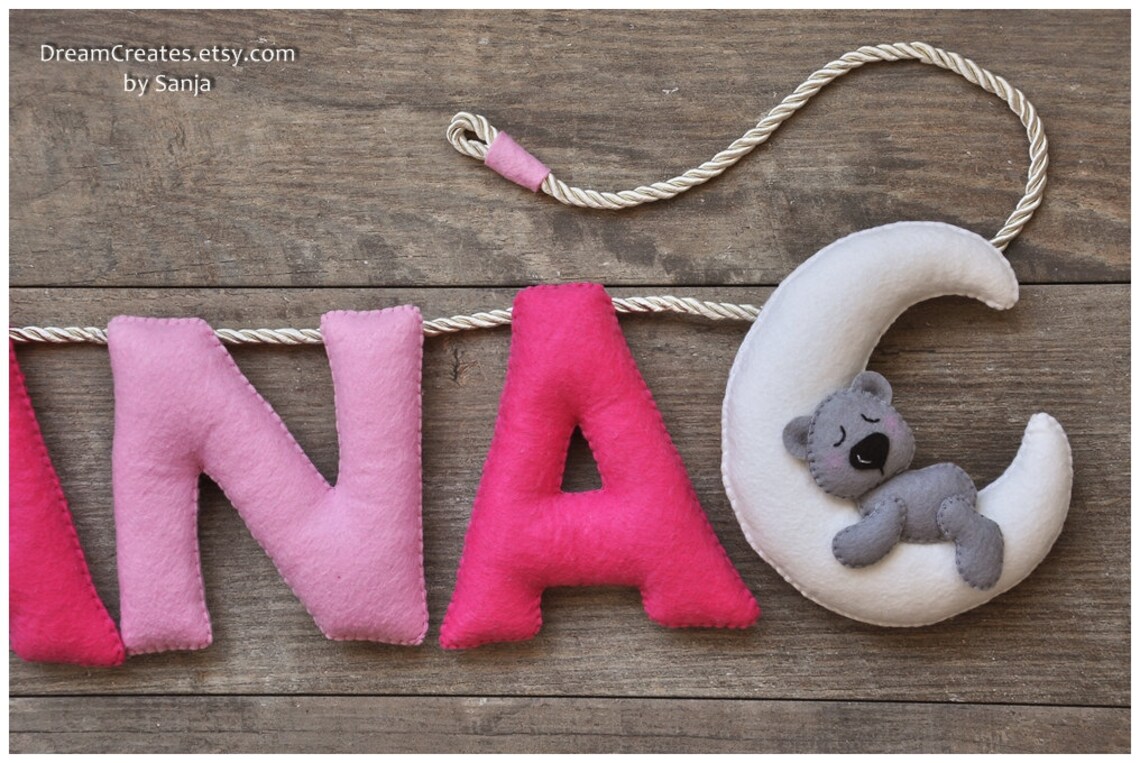 Felt Name Banner Nursery Decor Personalized Gift Felt - Etsy