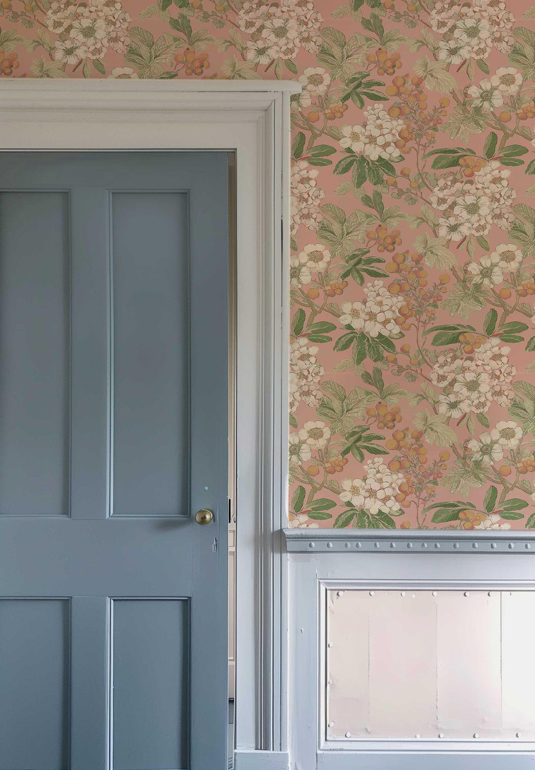 Botanical Blush Wallpaper | Elegant Floral Peel and Stick P462 - Etsy
