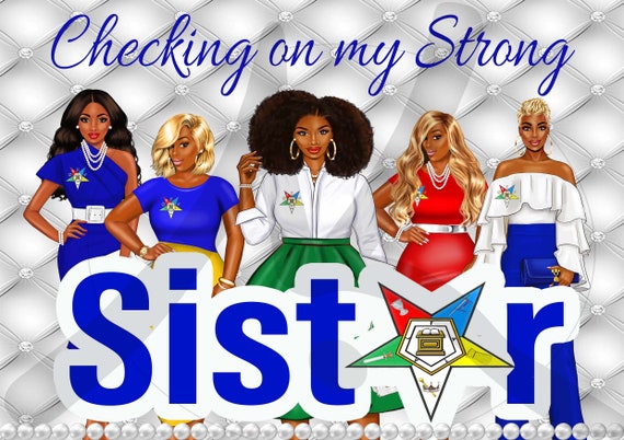 Checking on My Sister OES Blank Card | Etsy