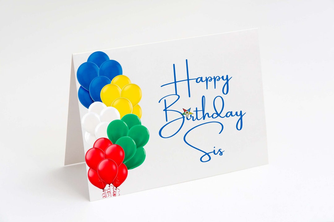 Happy Birthday Sis, OES- Blank Card - Etsy
