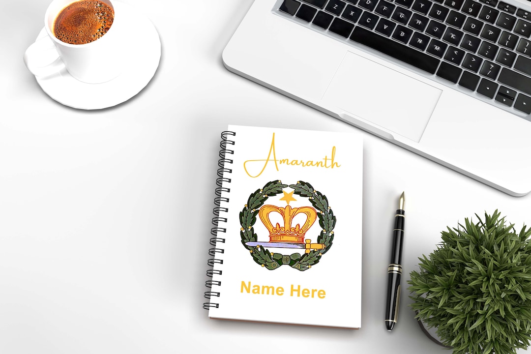 Amaranth Notebook, Order of Eastern Star Notebook, OES Notebook 5.5" X 8.5, OES, Journal, Black ...