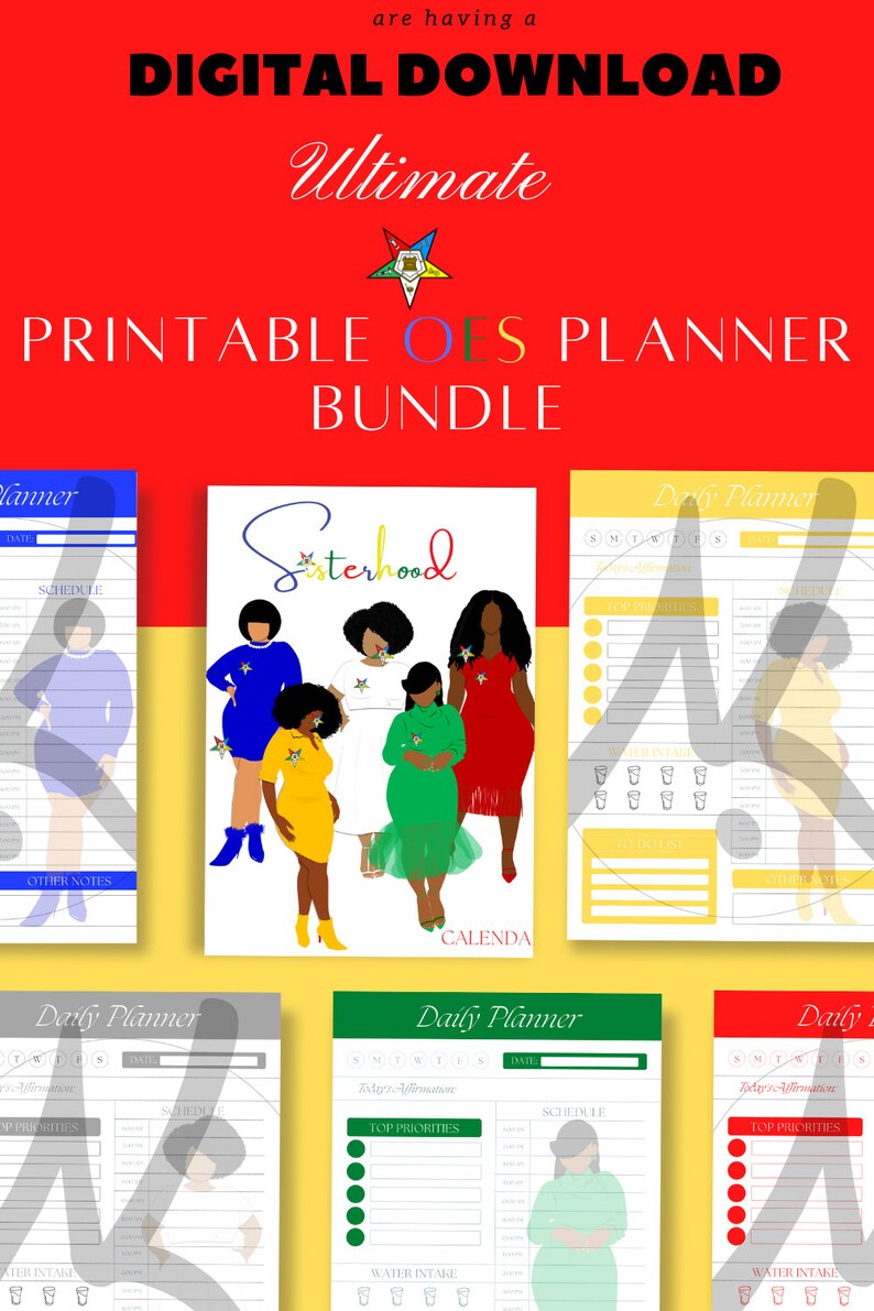 Order of the Eastern Star Yearly Planner OES Sisterhood - Etsy