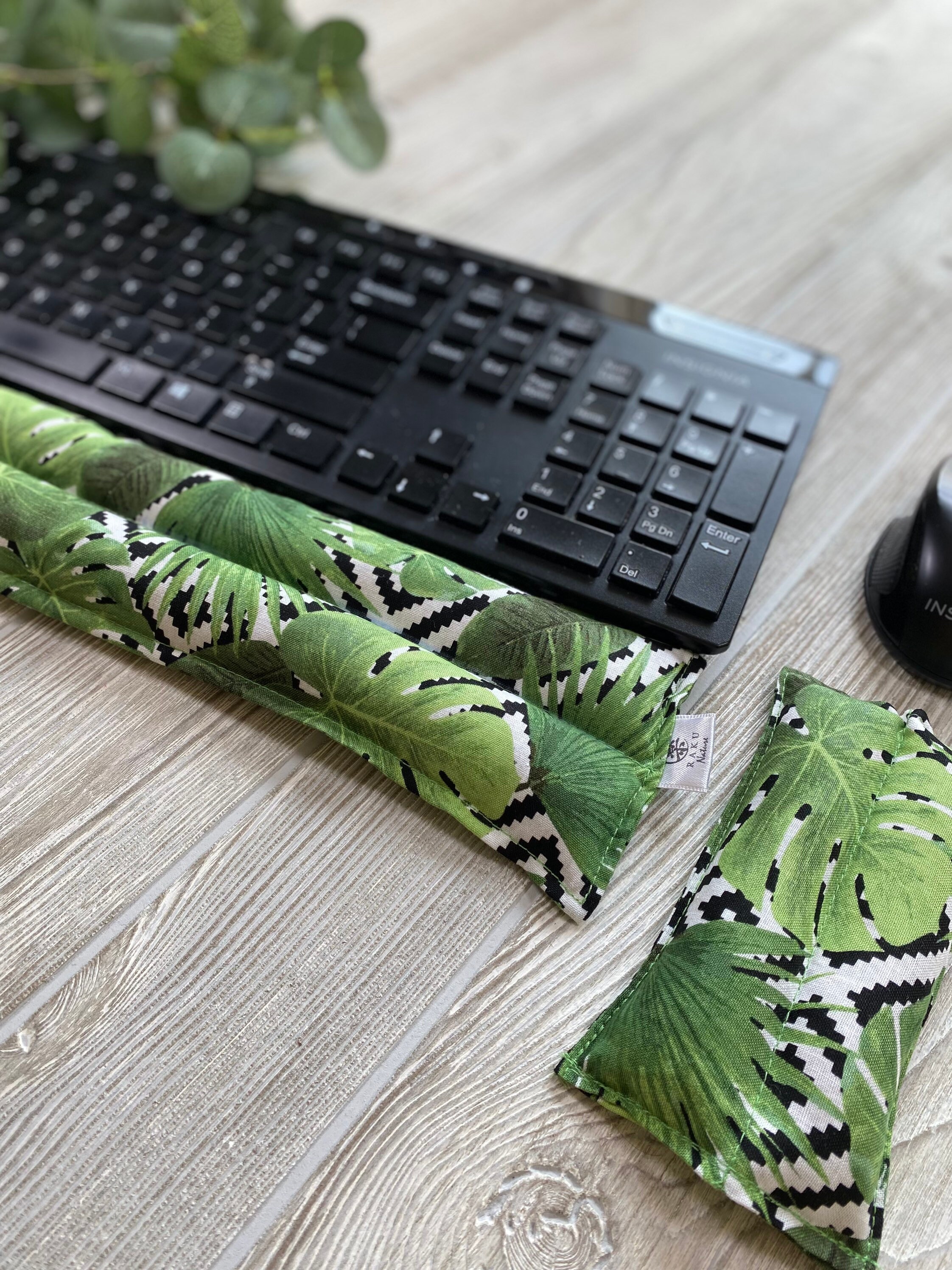 Leopard Print Keyboard and Mouse Wrist Rest Set - Aromatherapy Flaxseed ...