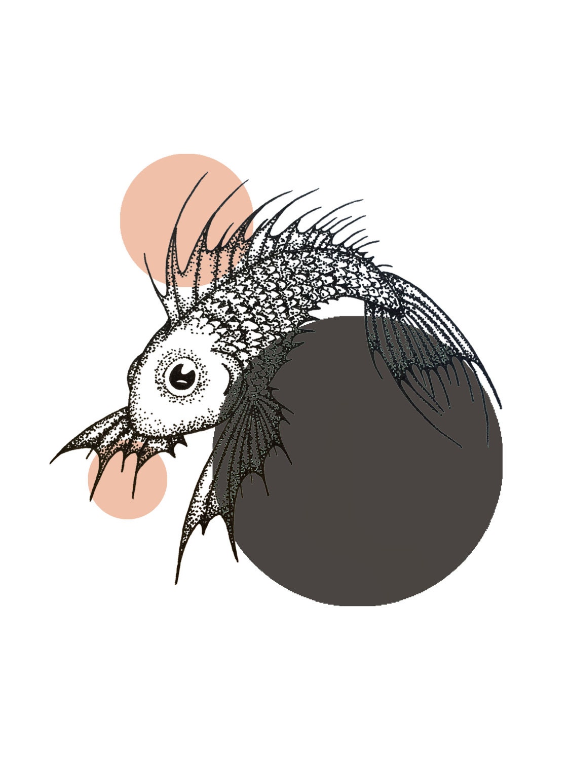 Fish Illustrated Art Print (digital Download) - Etsy