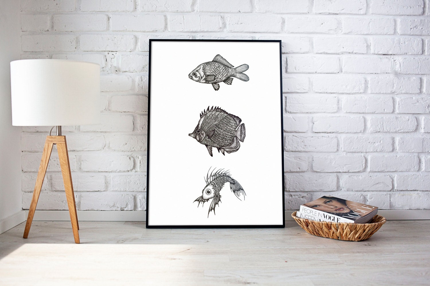 Fish Illustration Art Print (digital Download) - Etsy