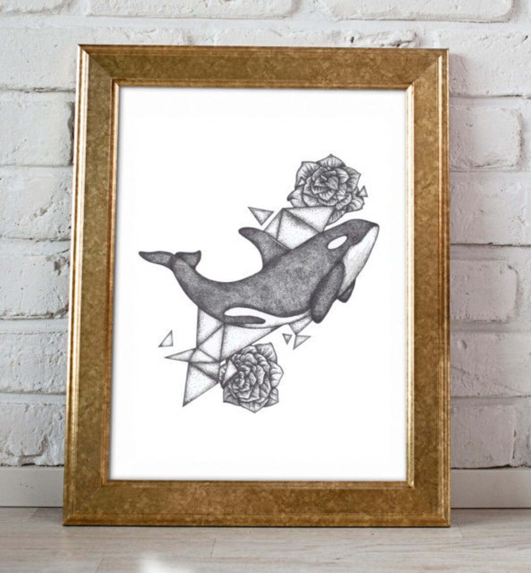 Orca Rose Art Print digital Download - Etsy