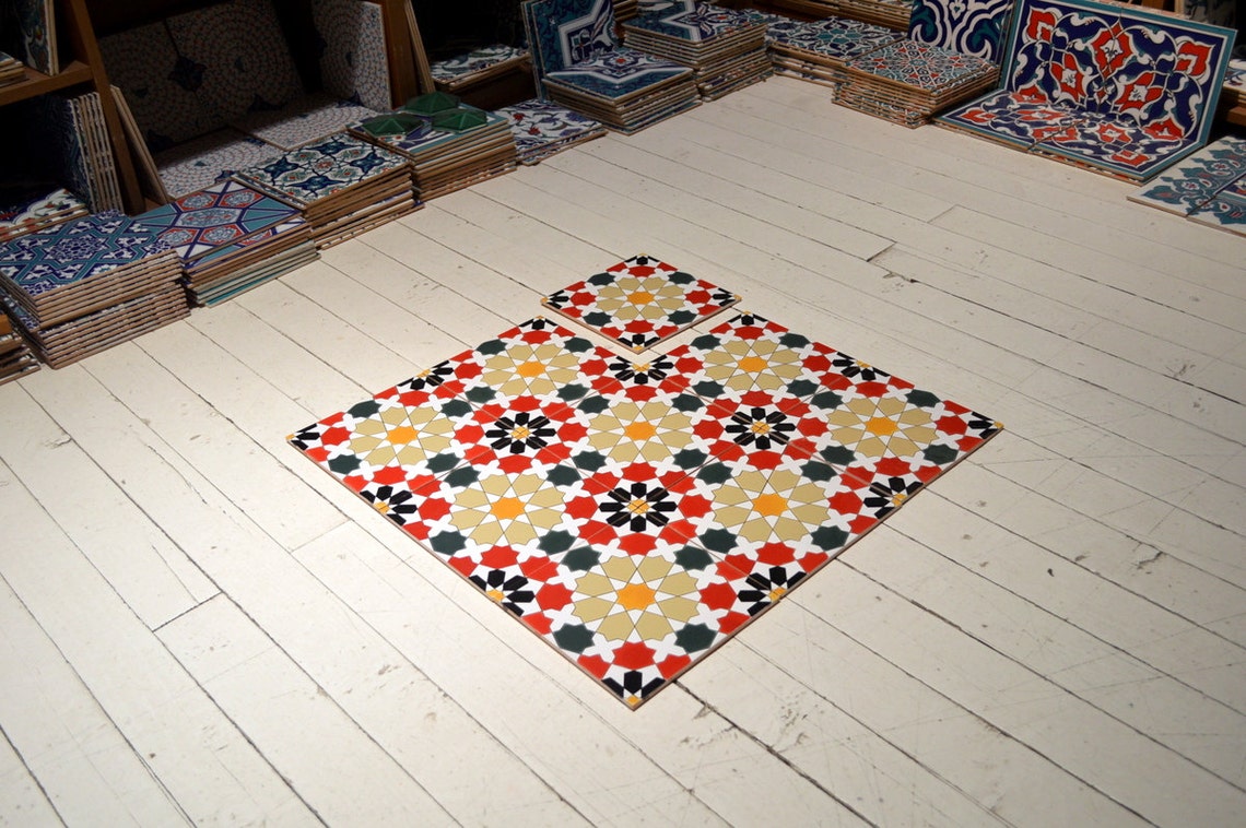 Wall Decor Turkish Seljuk Tile Colorful Replica of 13th Century ...