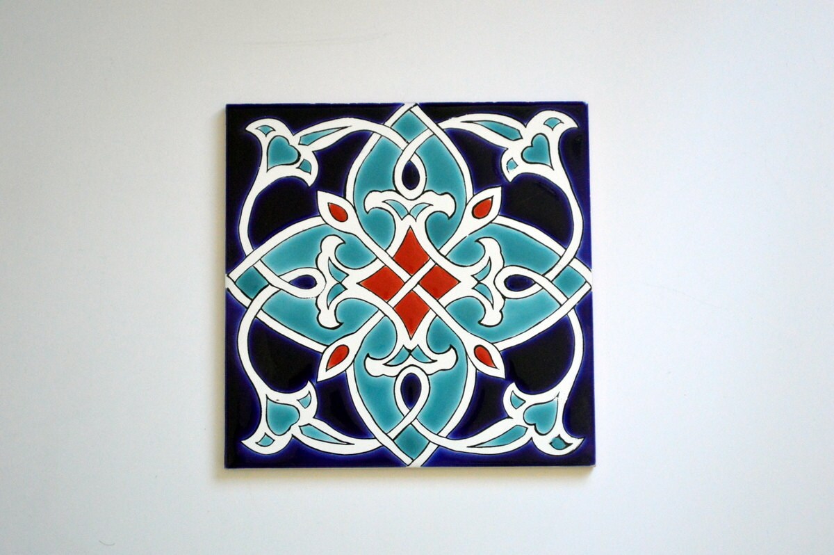 Byzantine Handmade Tile Wall Decor 8x8 20cmx20cm - Etsy