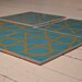 Set of 4 Peices Turkish Seljuk Tile Gold Print Made With Turquoise ...