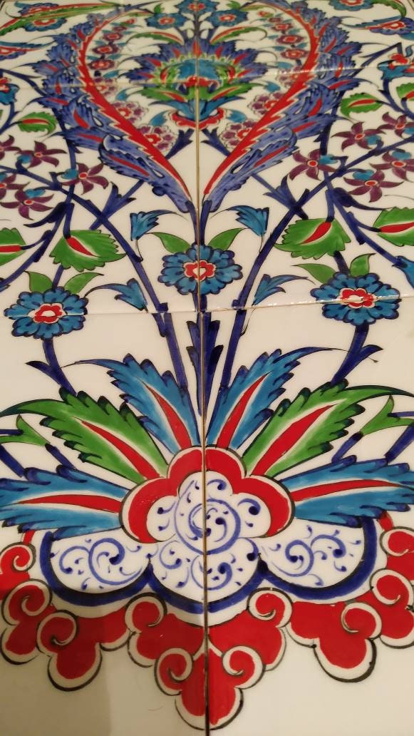 Handpainted Turkish Ceramic Wall Panel Docorative Tiles - Etsy