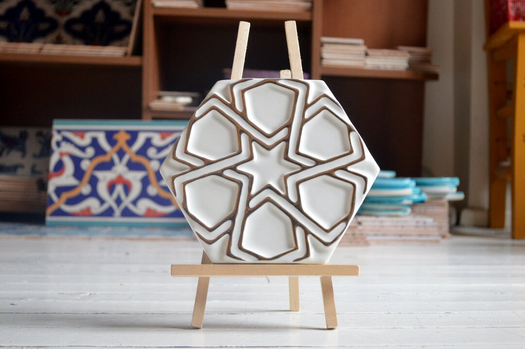 Gold Turkish Seljuk-relief Tile Handmade Wall Tile - Etsy