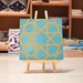 Set of 4 Peices Turkish Seljuk Tile Gold Print Made With Turquoise ...