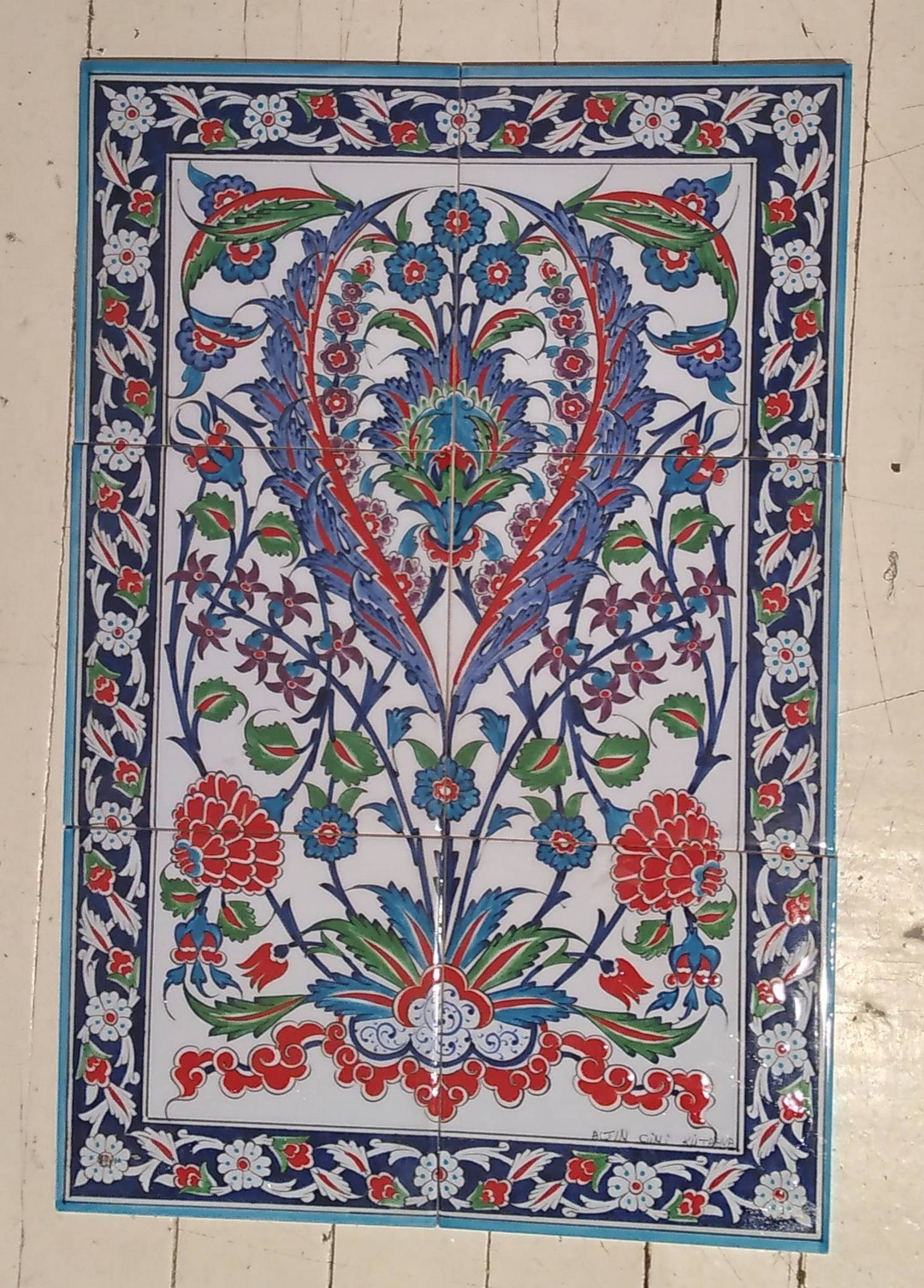 Handpainted Turkish Ceramic Wall Panel Docorative Tiles - Etsy