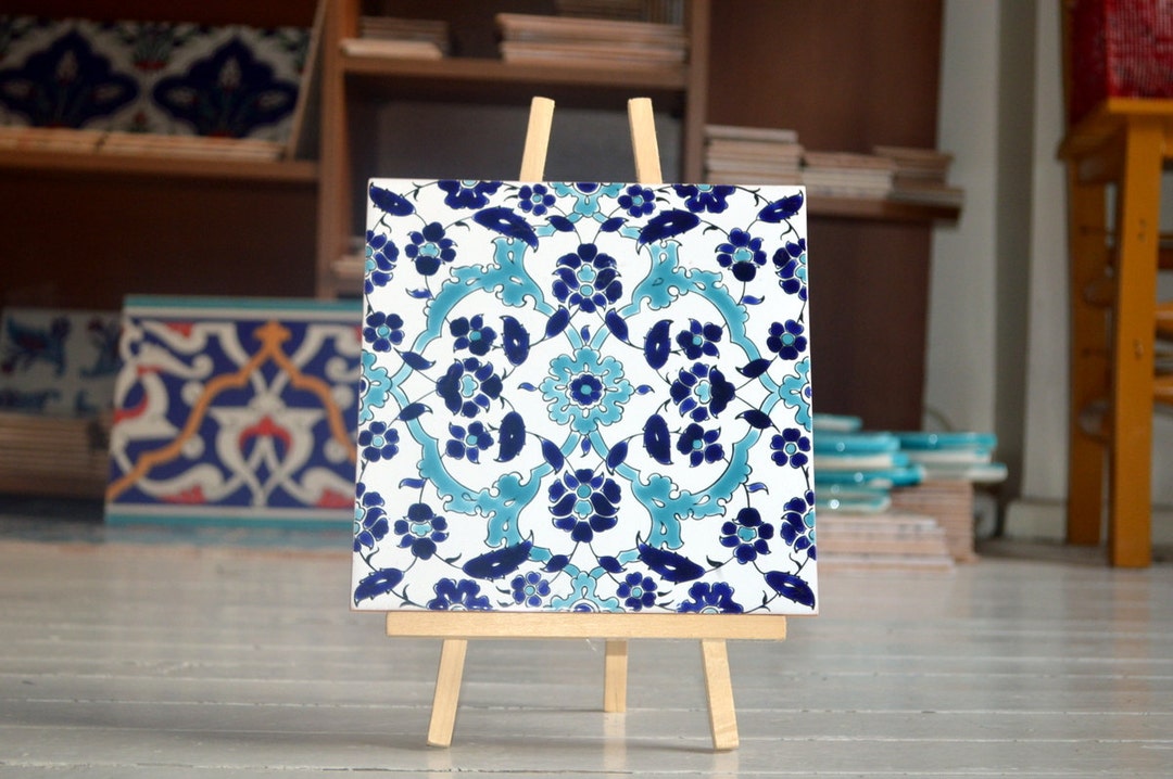 Turkish Iznik Ottoman Handmade Tile Wall Decor 8x8 20cmx20cm - Etsy