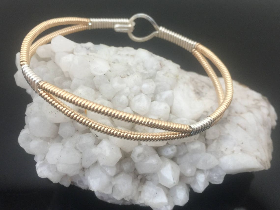 Split Band Mini Wire Wrapped Hand Crafted Bangle Bracelet - Etsy