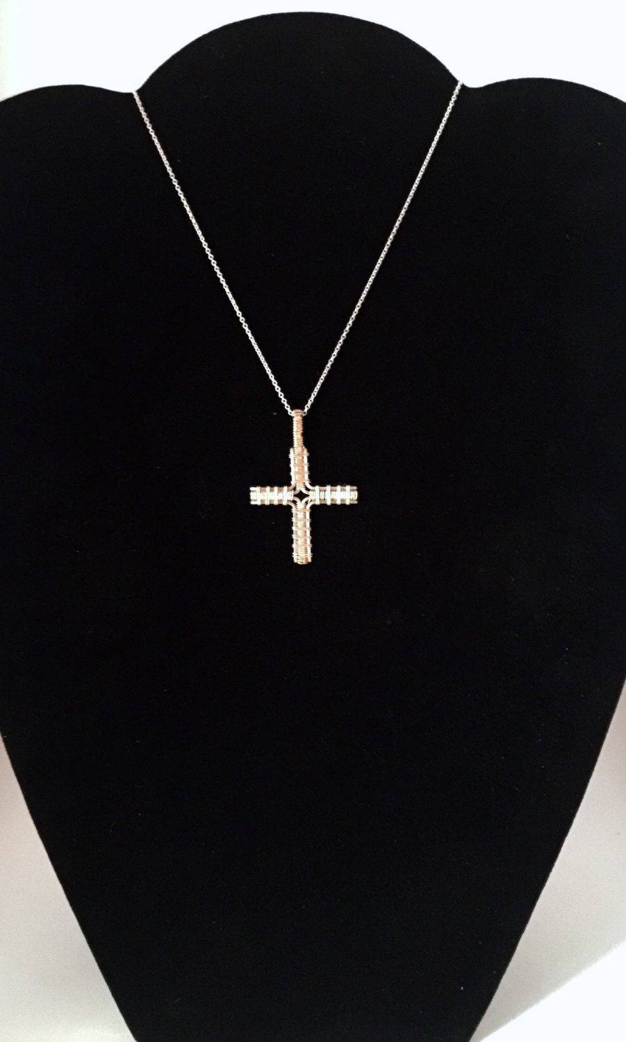 Wire Wrapped Gold and Silver Cross Hand Made Precious Metal - Etsy