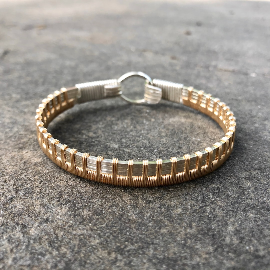 Elite Pulse Design Bangle Bracelet Wire Wrap Jewelry Hecho a mano por ...