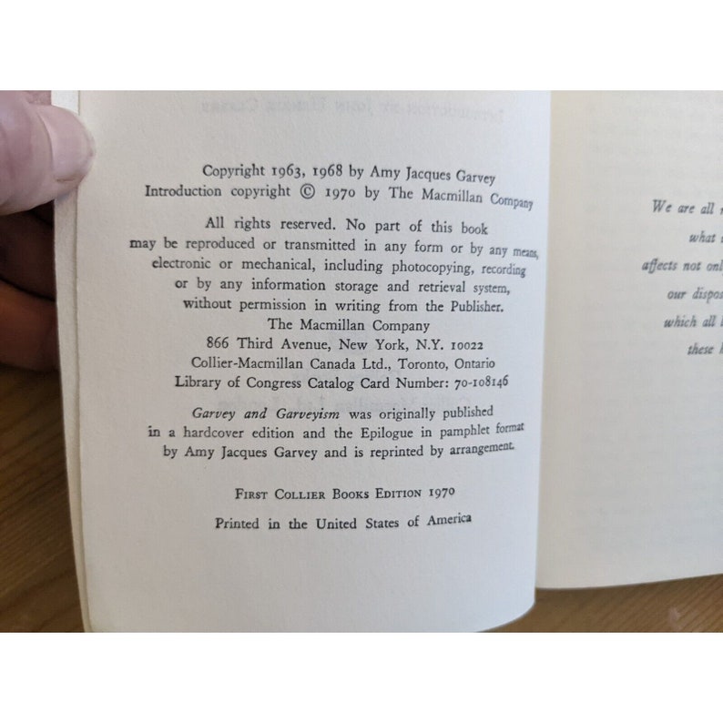 GARVEY & GARVEYISM First Collier Edition 1970 Vintage - Etsy