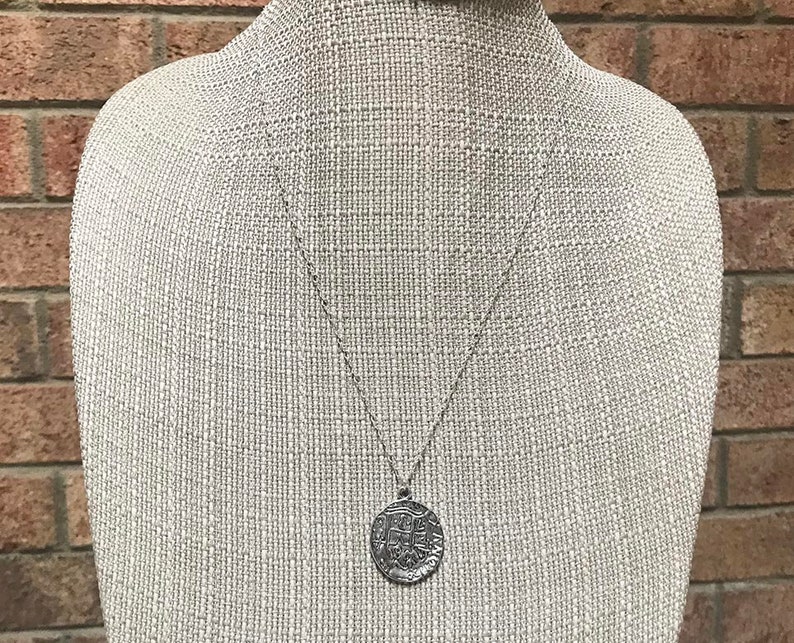SPANISH COIN Pendant Necklace Reversible Antique Silver Coin - Etsy