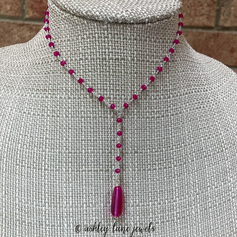 Fuchsia Necklace - Etsy