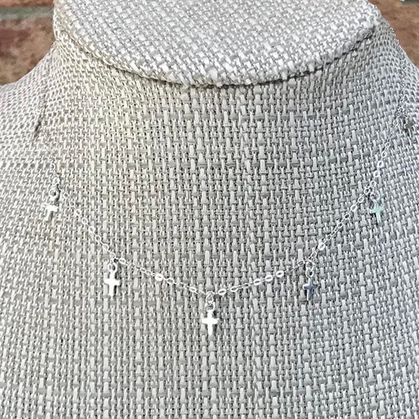 Cross Dangling Necklace - Etsy