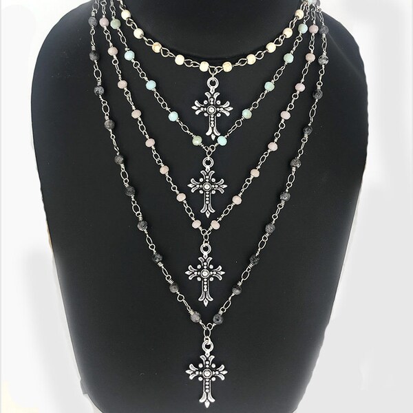 Cross Choker - Etsy