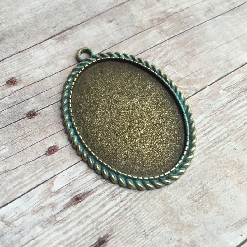 Hand Painted Faux Patina Rope Style Border Antique Bronze Tone | Etsy