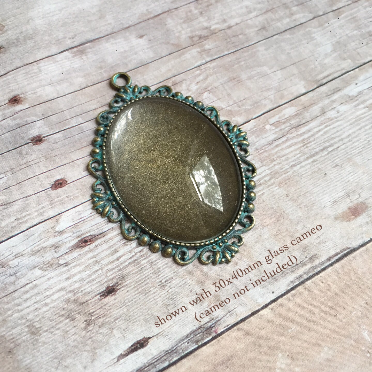 Hand Painted Faux Patina Large Size Vintage Style Antique Bronze Tone ...