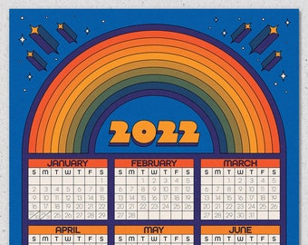 Rainbow Calendar | Etsy
