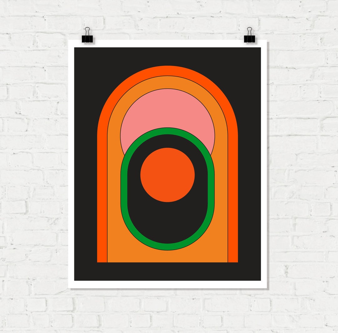 Shapes II Giclee Print 70s Poster Seventies Art Op Art Retro Design ...