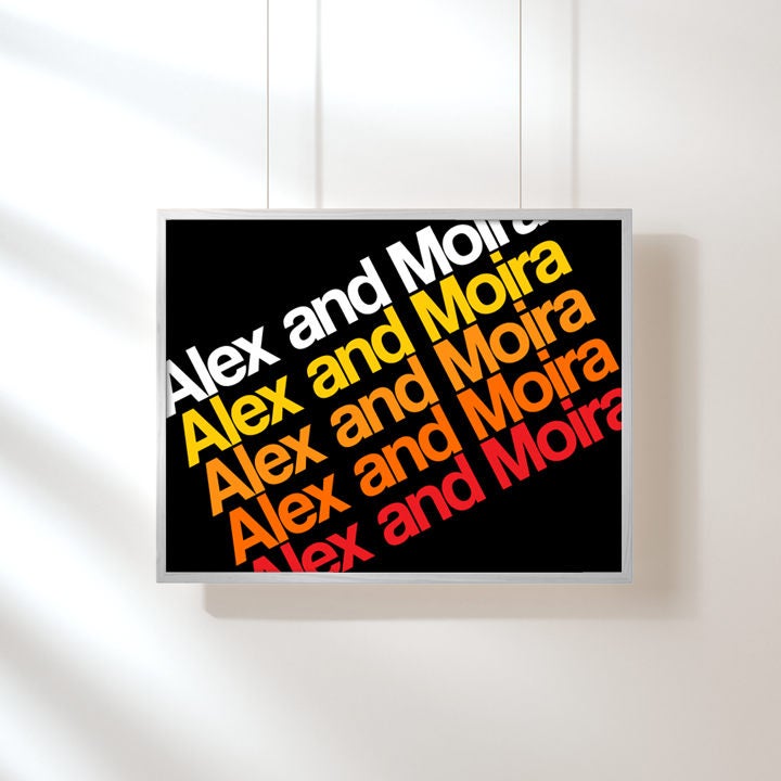 Custom Name Print Custom Art Personalized Art Custom Wedding Gift ...
