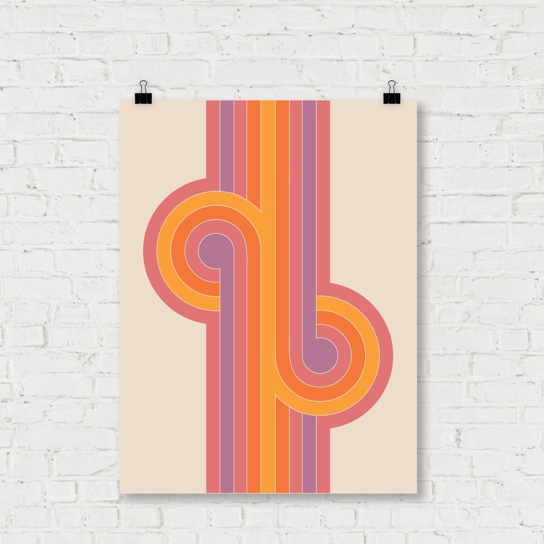 Boca Knots, Pop Art, Abstract Art, Op Art, 70s Retro Art, 70s Wall Art ...