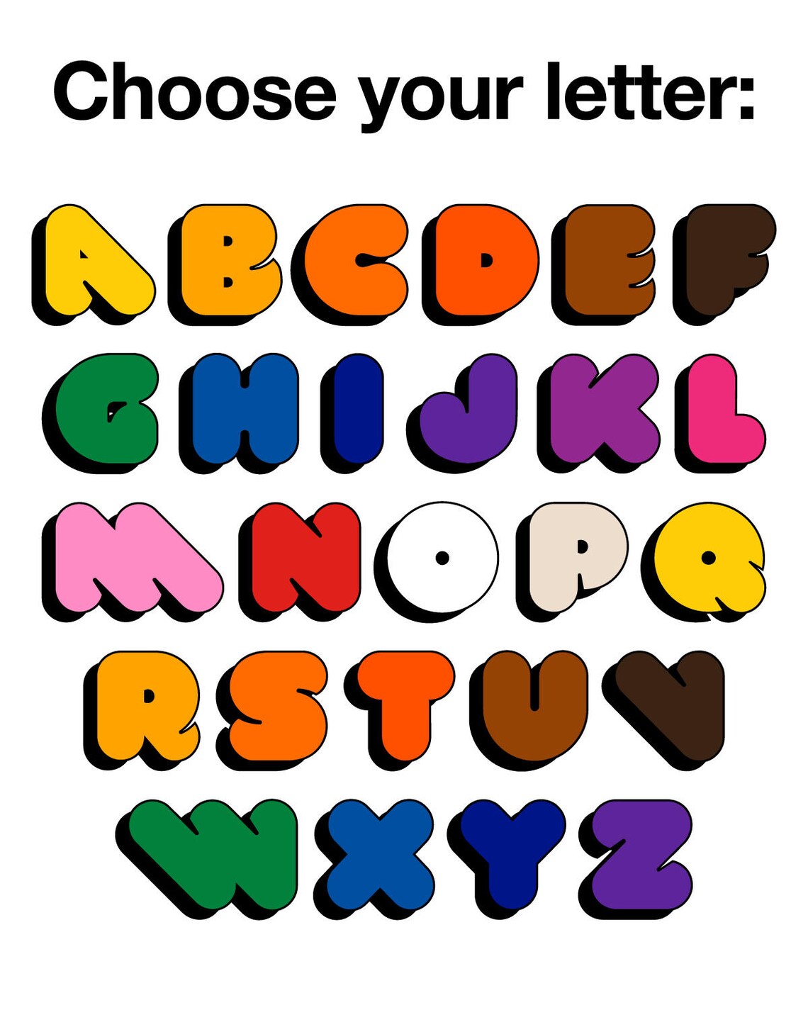 Custom Initial Print Alphabet Print Letters Typography Retro - Etsy