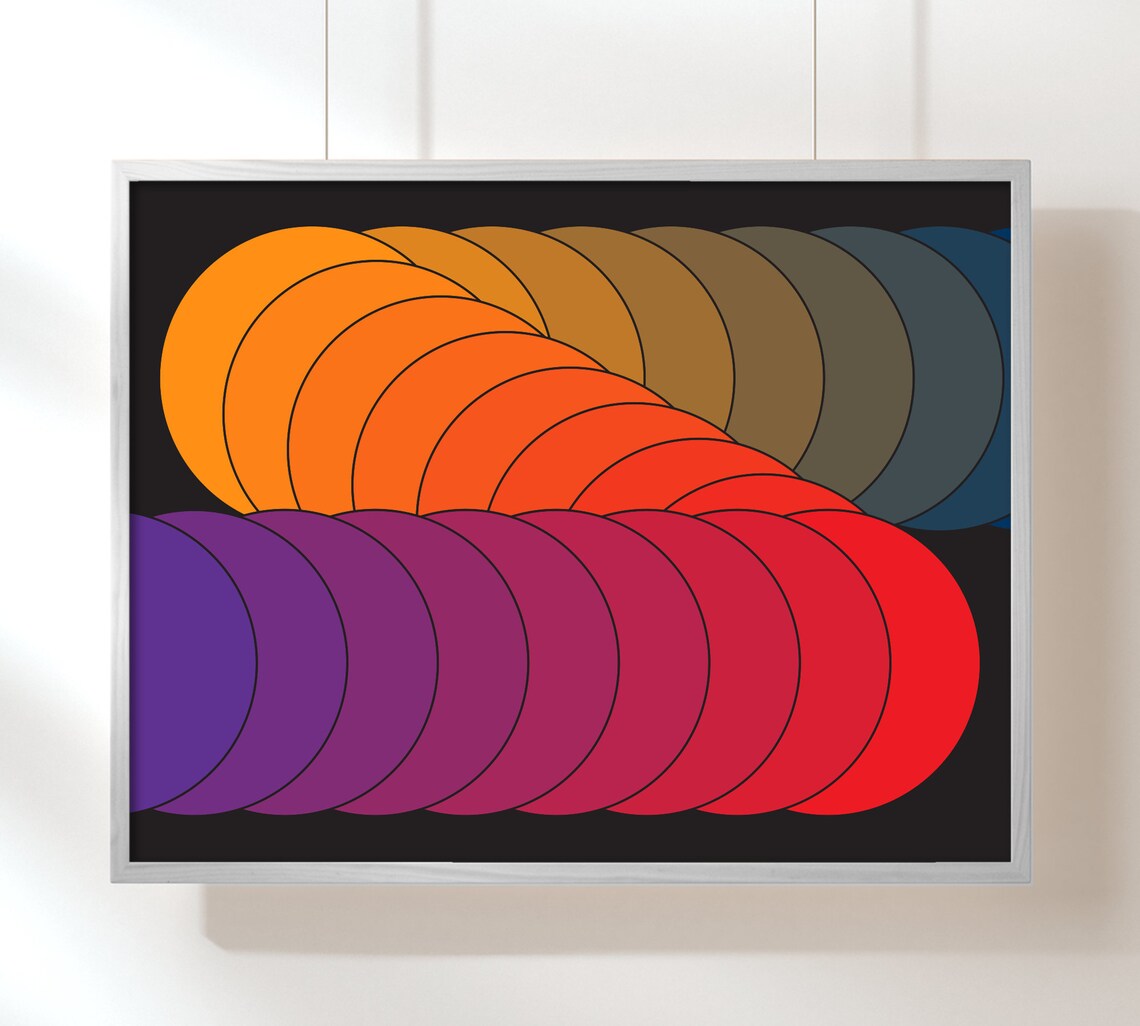 Orbit Op Art Poster | Etsy