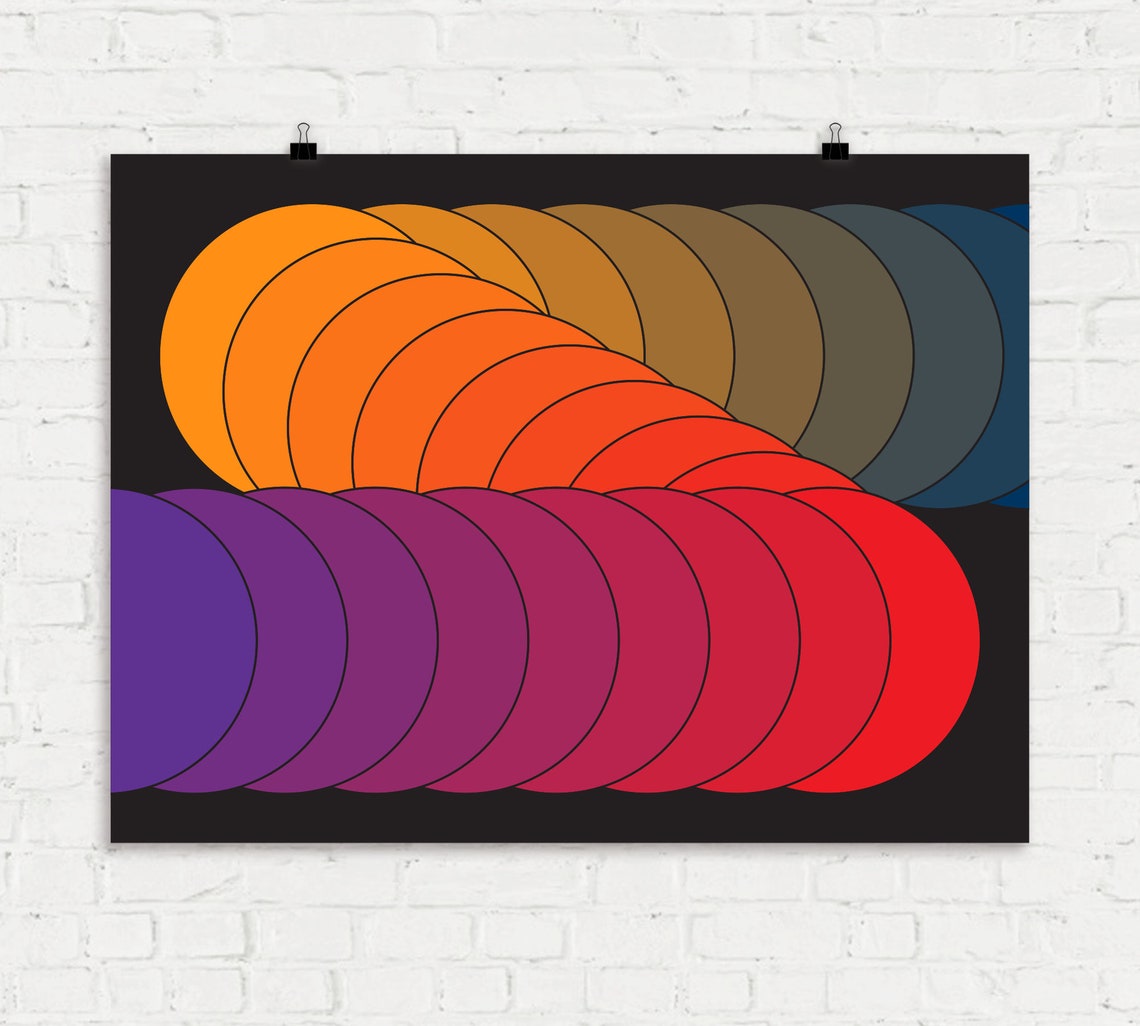 Orbit Op Art Poster | Etsy