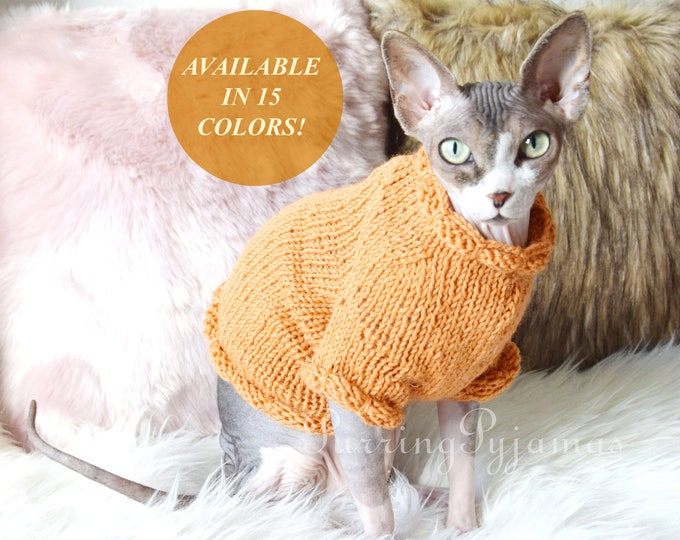 Cat Clothes, Sphynx Clothes, Clothes for Sphynx, Sphynx Sweater ...