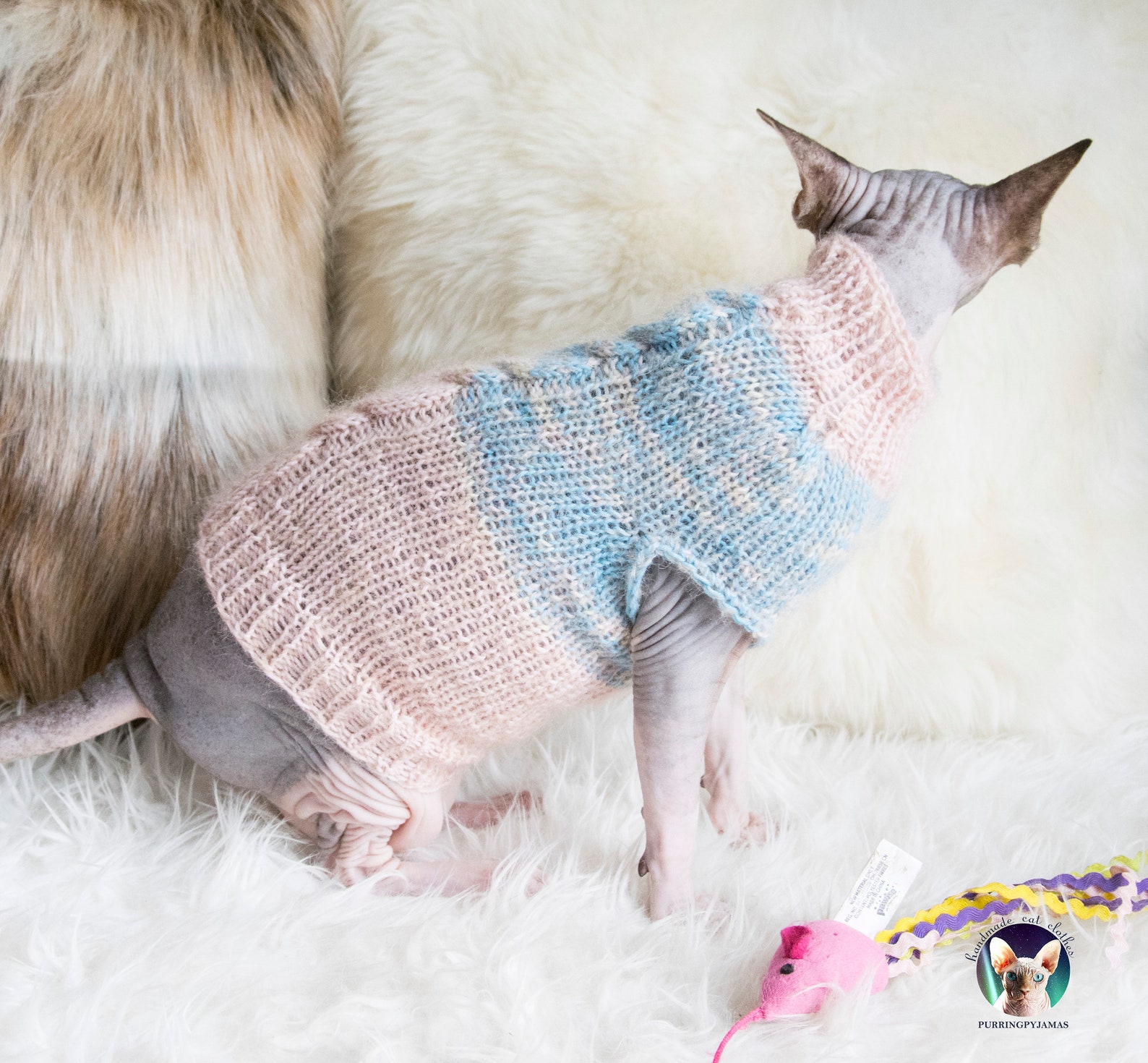 Weicher Katzenpullover Mohair Katzenpullover - Etsy.de