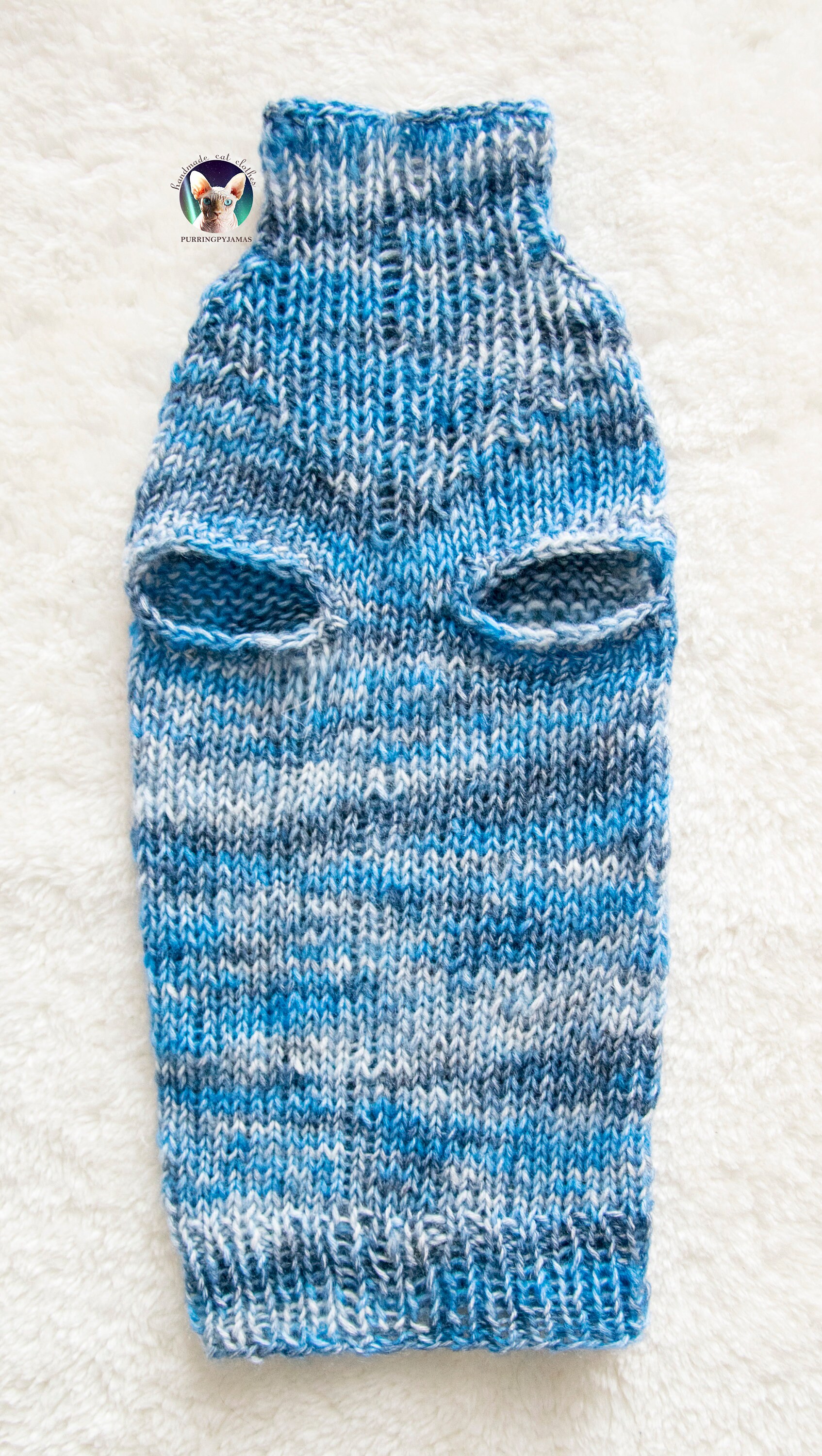 Blue Cat Sweater Cotton Cat Sweater Cotton Cat Clothes Blue - Etsy ...