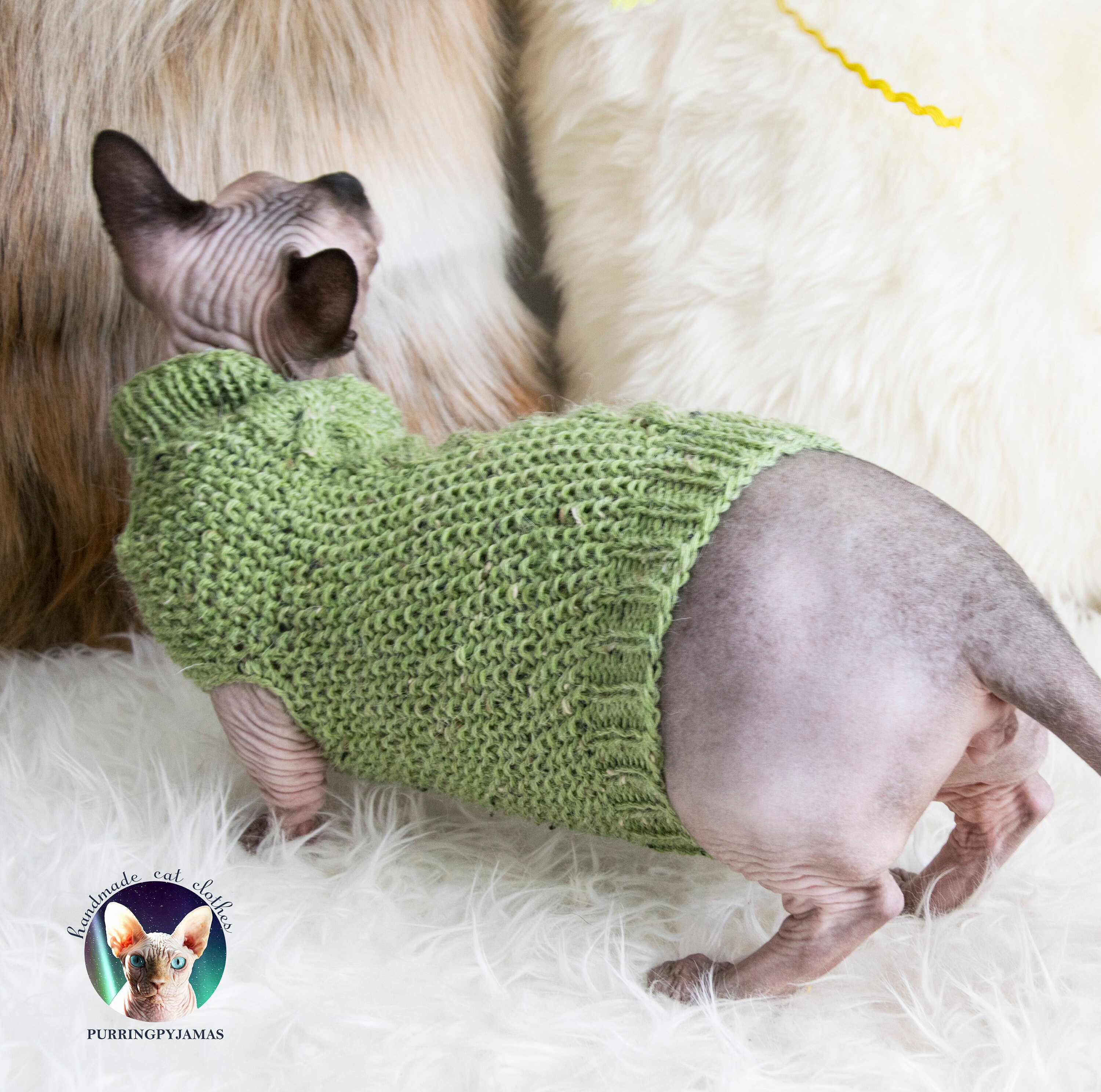 Green Sphynx Shirt Green Cat Sweater Soft Cat Sweater - Etsy UK