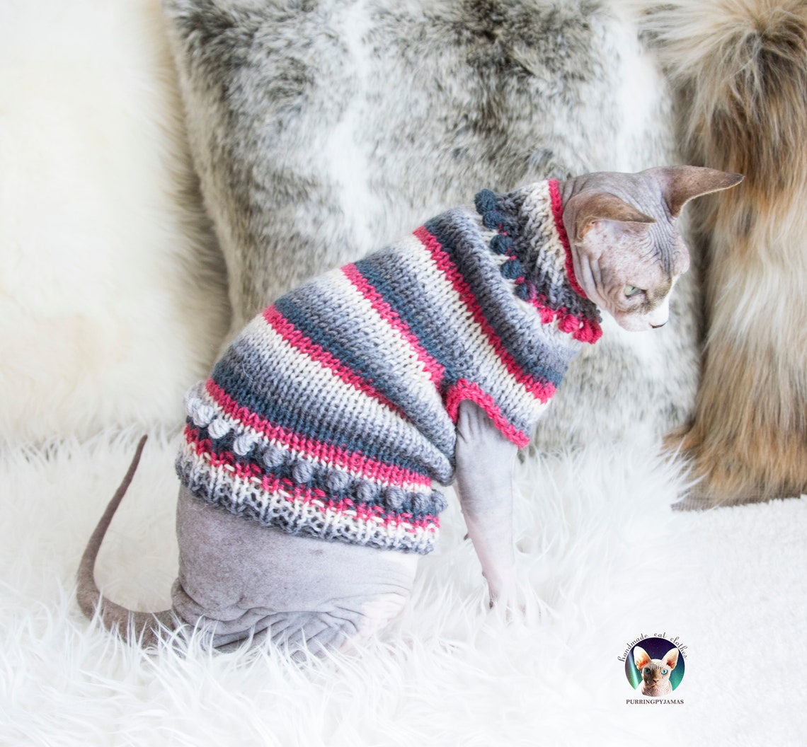 Wool Sphynx Clothes Wool Sphynx Sweater Wool Cat Sweater - Etsy