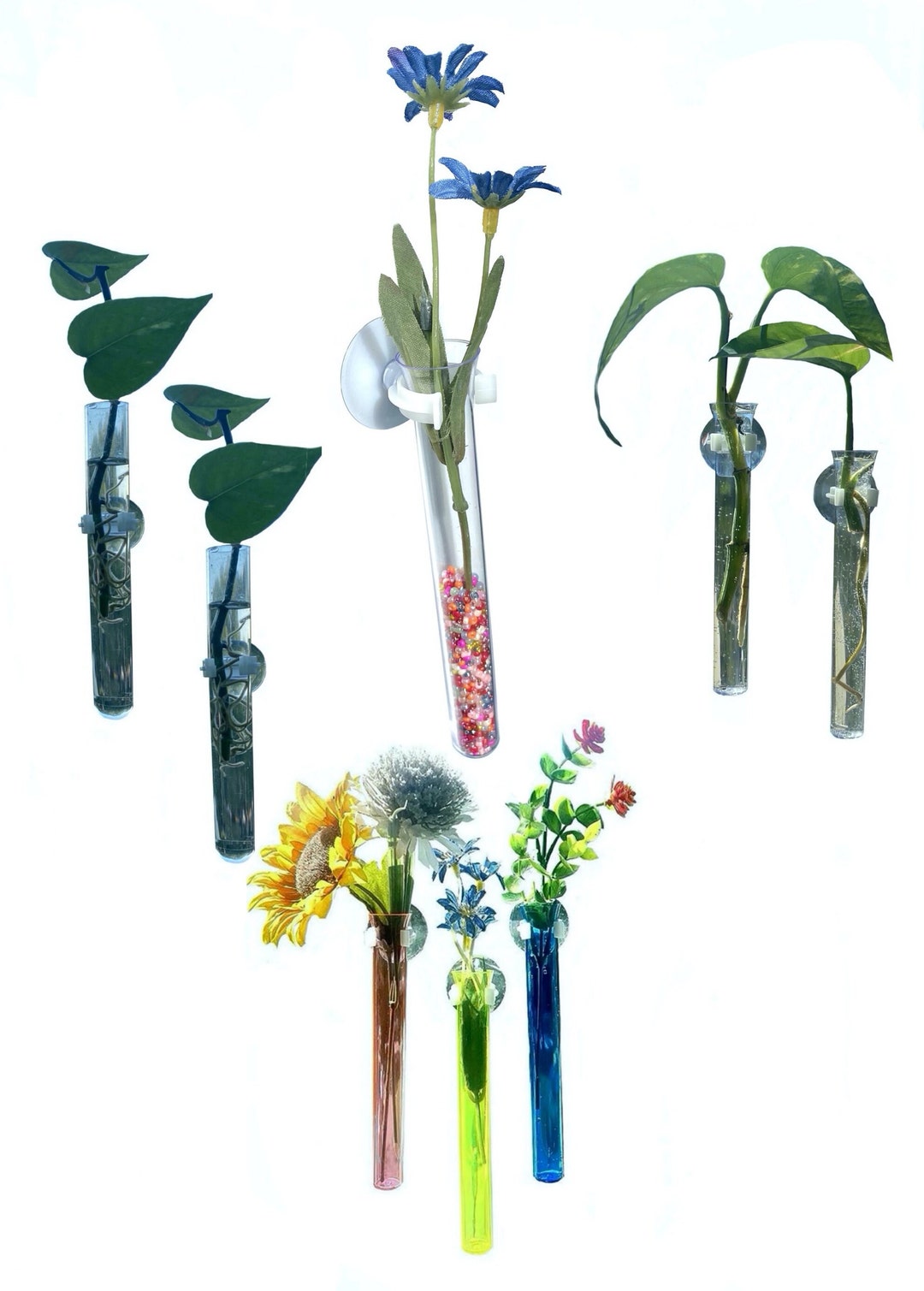 15 Propagation Vases Window Vases With Suction Cup Window - Etsy