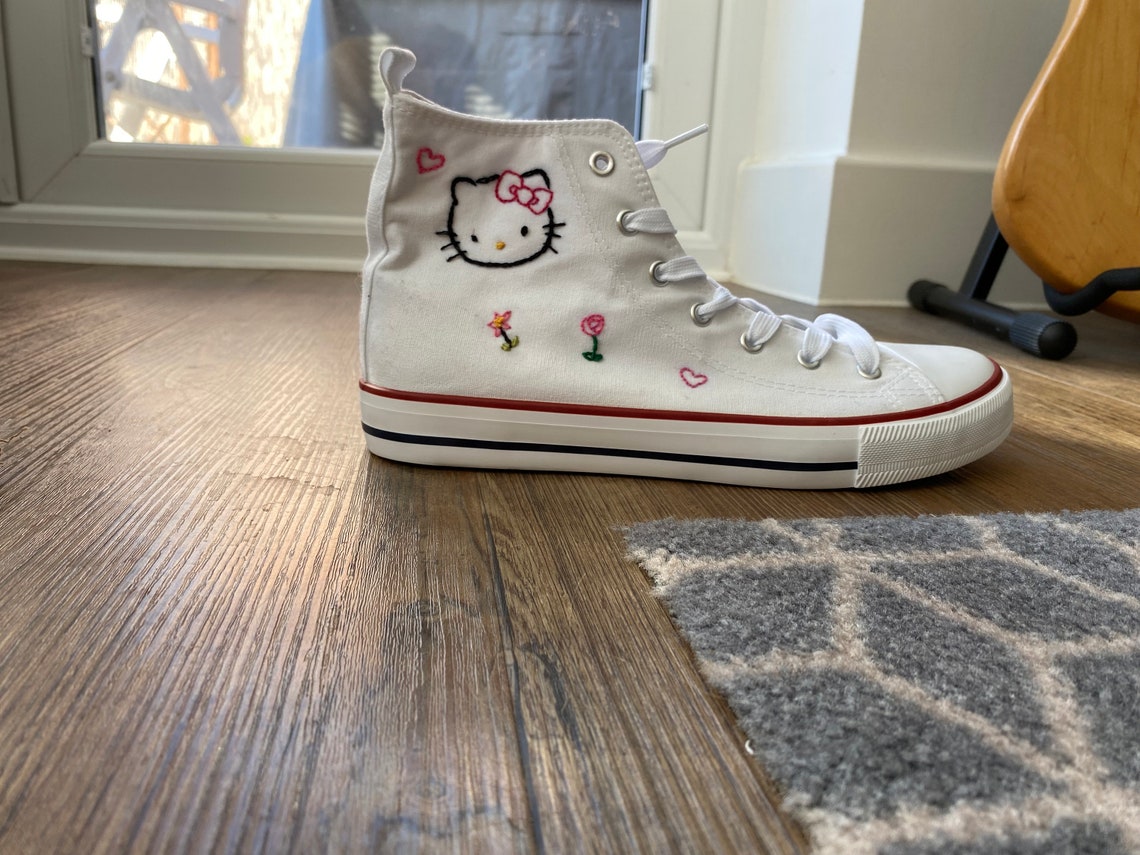 Cute Cat Converse Design Personalised Canvas Shoes Gifts for Her ...